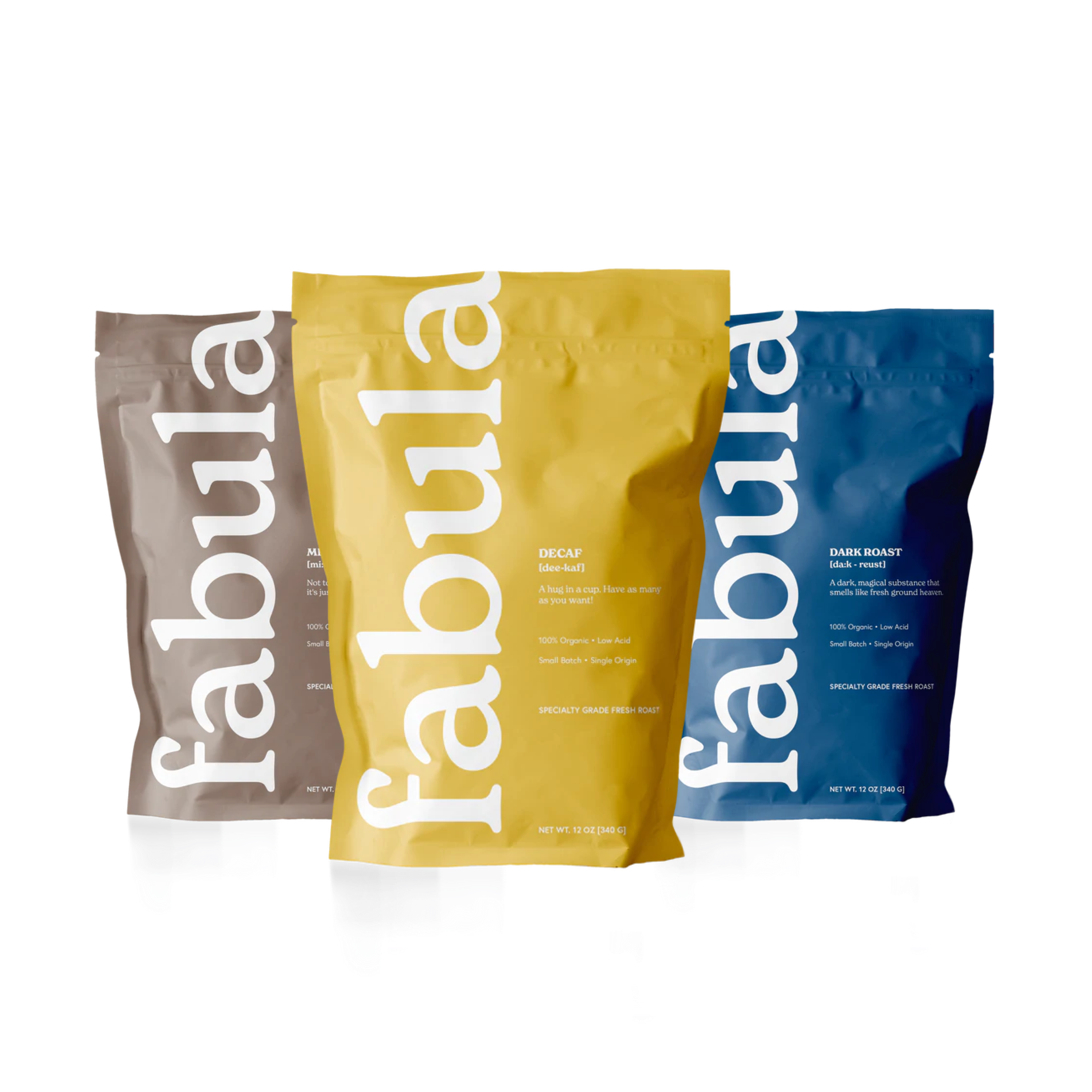 Medium, Dark, Decaf Coffee Samplers Bags – Fabula Coffee